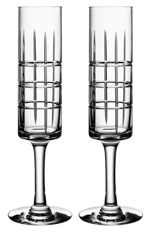 ORREFORS Street' Crystal Champagne Flutes