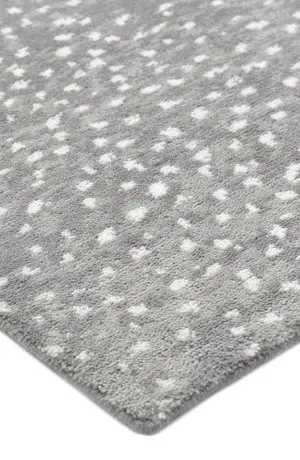 SOLO RUGS Arash Handmade Wool Blend Area Rug - Gray