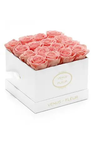 Venus Et Fleur Classic Small Square Eternity Roses - Pink