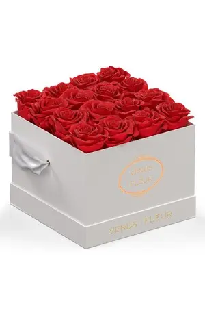 Venus Et Fleur Classic Small Square Eternity Roses Red