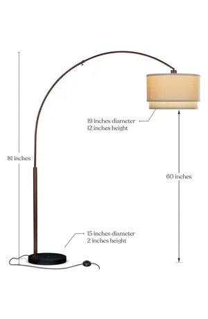 BRIGHTECH Mason Led Floor Lamp - Bronze