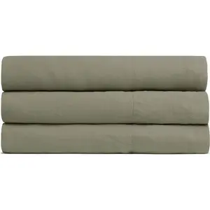 PARACHUTE Linen Flat Sheet Moss
