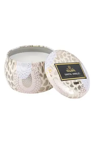 Voluspa Santal Vanille 3-wick Tin Candle Santal Vanille Mini Tin