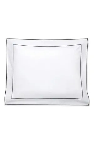 MATOUK Ansonia Pillow Sham White/ Charcoal
