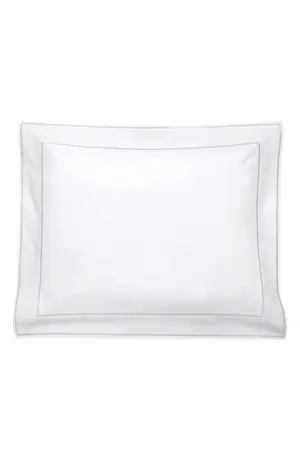 MATOUK Ansonia Pillow Sham - White/sterling