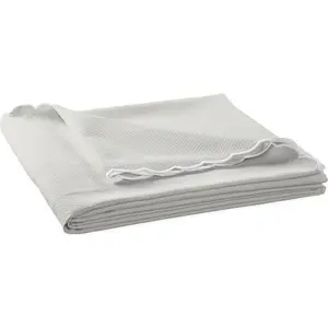 MATOUK Diamond Piqué Coverlet Silver