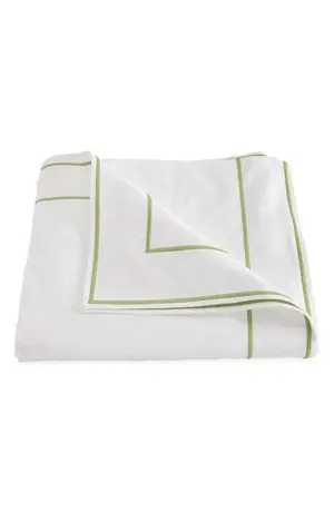 MATOUK Ansonia Cotton Percale Duvet Cover White/leaf