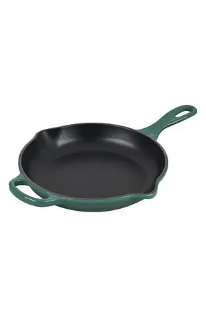 LE CREUSET Signature Handle 10 1/4 Inch Enamel Cast Iron Skillet Artichaut