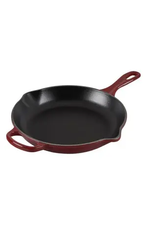 LE CREUSET Signature Handle 10 1/4 Inch Enamel Cast Iron Skillet Rhone