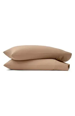 BOLL & BRANCH Set Of 2 Signature Hemmed Pillowcases Camel