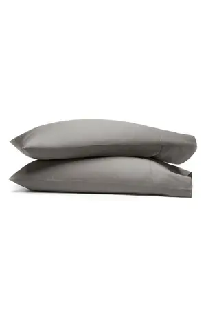 BOLL & BRANCH Set Of 2 Signature Hemmed Pillowcases - Stone
