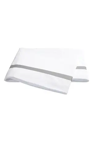 MATOUK Lowell 600 Thread Count Flat Sheet Silver