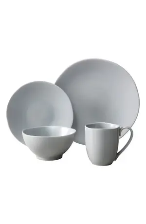 FORTESSA Heirloom Smoke 16-piece Dinnerware Set - Gray