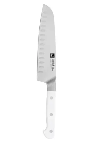 ZWILLING Pro Le Blanc 7-inch Hollow Edge Slim Santoku Knife - Silver