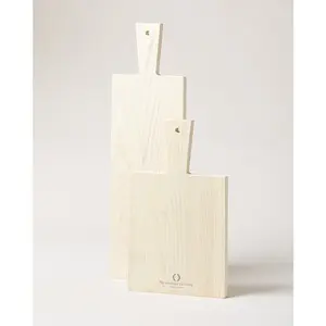 FARMHOUSE POTTERY Pantry Short Wooden Cutting Board - White