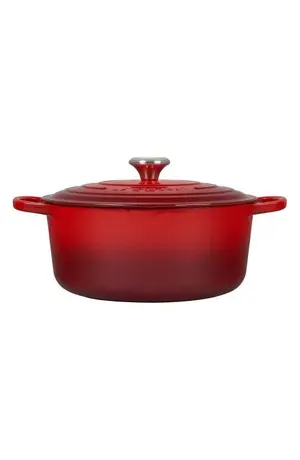 LE CREUSET Signature 7.25-quart Round Enamel Cast Iron Dutch Oven - Flame