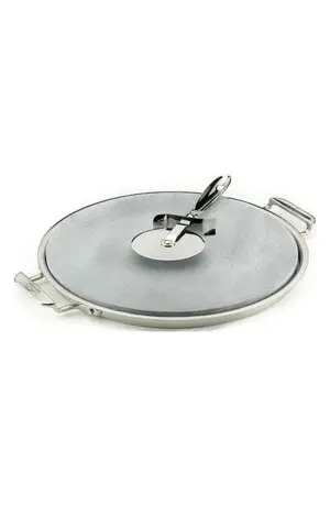 ALL-CLAD Pizza Stone With Serving Tray And Rotary Cutter - Stainless Steel