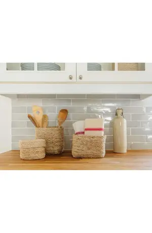 WILL & ATLAS Tabletop Square Jute Basket