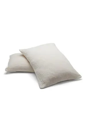 CASPER Textured Cotton Pillow Shams - Cream