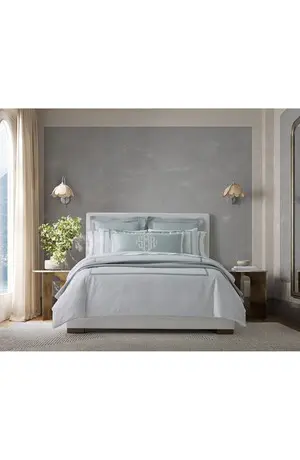 MATOUK Louise 500 Thread Flat Sheet - Navy