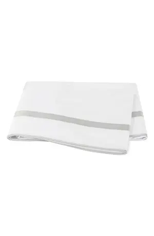 MATOUK Louise 500 Thread Flat Sheet Silver
