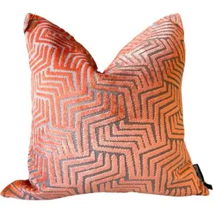 MODISH DECOR PILLOWS Velvet Pillow Cover Rust