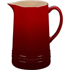 LE CREUSET Glazed Stoneware 1 2/3 Quart Pitcher - Cherry