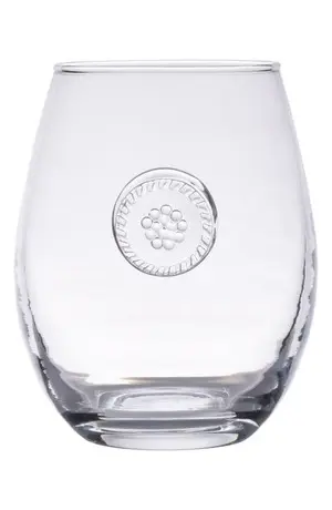 JULISKA Berry & Thread Stemless White Wine Glass - Clear