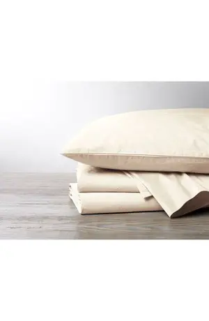 COYUCHI Crinkled Organic Cotton Percale Sheet Set - Undyed