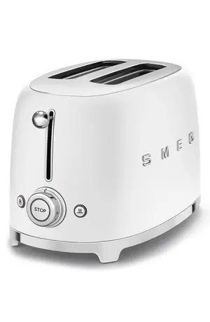 SMEG 50s Retro Style Two-slice Toaster Matte White