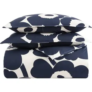 Marimekko Unikko Comforter & Sham Set - Indigo Blue
