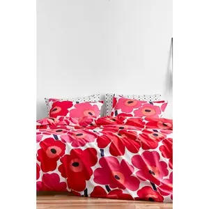 Marimekko Unikko Comforter & Sham Set - Red