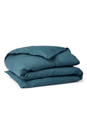 COYUCHI Crinkled Organic Cotton Percale Duvet Cover Aegean