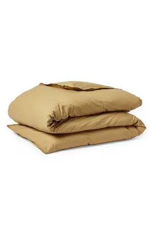 COYUCHI Crinkled Organic Cotton Percale Duvet Cover Hazel