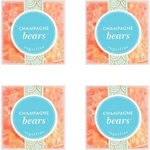 SUGARFINA Champagne Bears Set Of 4 Candy Cubes - Blue