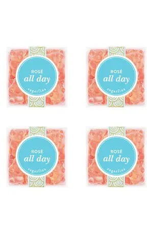 SUGARFINA Rosé All Day Bear Set Of 4 Candy Cubes - Blue