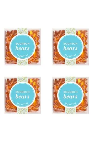 SUGARFINA Bourbon Bears Set Of 4 Candy Cubes - Blue