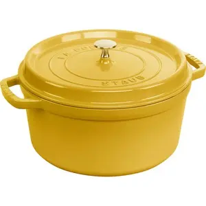 STAUB 7-quart Enameled Cast Iron Dutch Oven - Citron
