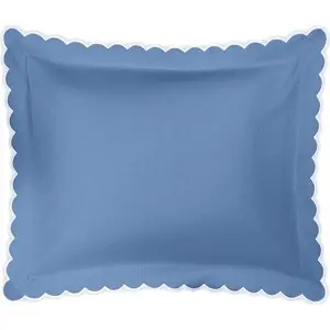 MATOUK Diamond Piqué Sham - Azure