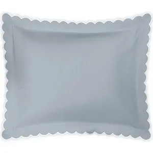 MATOUK Diamond Piqué Sham - Hazy Blue