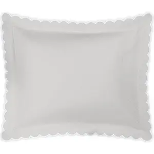 MATOUK Diamond Piqué Sham Silver