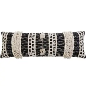 POM POM AT HOME Sawyer Accent Pillow - Charcoal/ Ivory