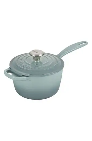 LE CREUSET Signature 1.75-quart Enameled Cast Iron Saucepan - Sea Salt
