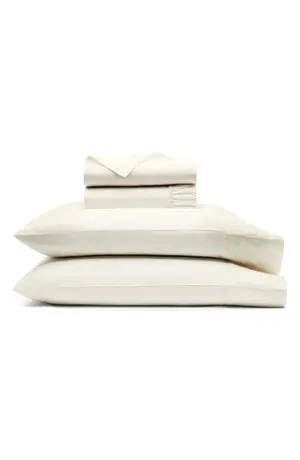 BOLL & BRANCH Percale Hemmed Sheet Set - Cream