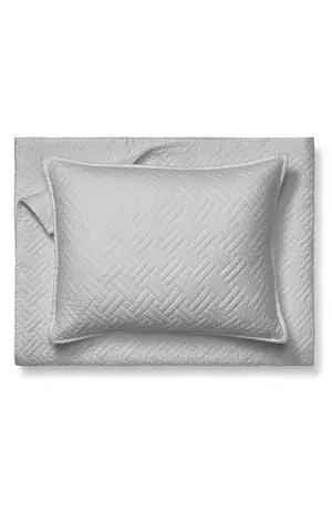 BOLL & BRANCH Heritage Organic Cotton Quilt & Sham Set - Pewter