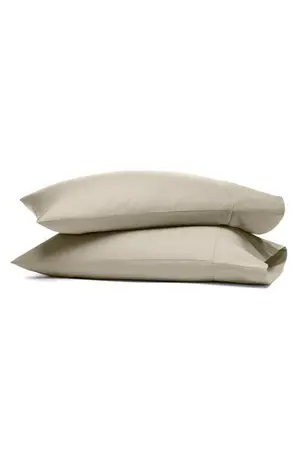 BOLL & BRANCH Set Of 2 Percale Hemmed Pillowcases - Oak