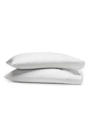 BOLL & BRANCH Set Of 2 Percale Hemmed Pillowcases - Pewter