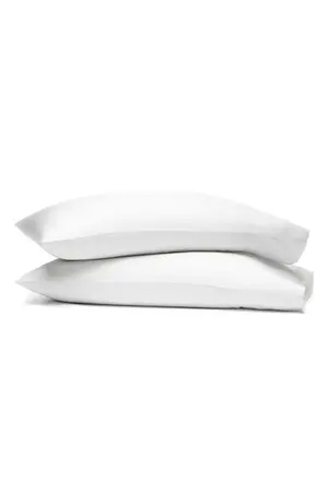 BOLL & BRANCH Set Of 2 Percale Hemmed Pillowcases - White