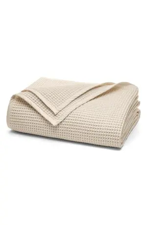 BOLL & BRANCH Waffle Organic Cotton Blanket - Natural