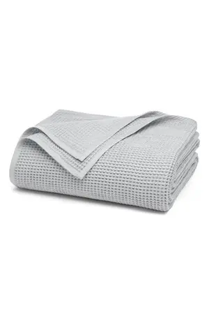 BOLL & BRANCH Waffle Organic Cotton Blanket - Sky
